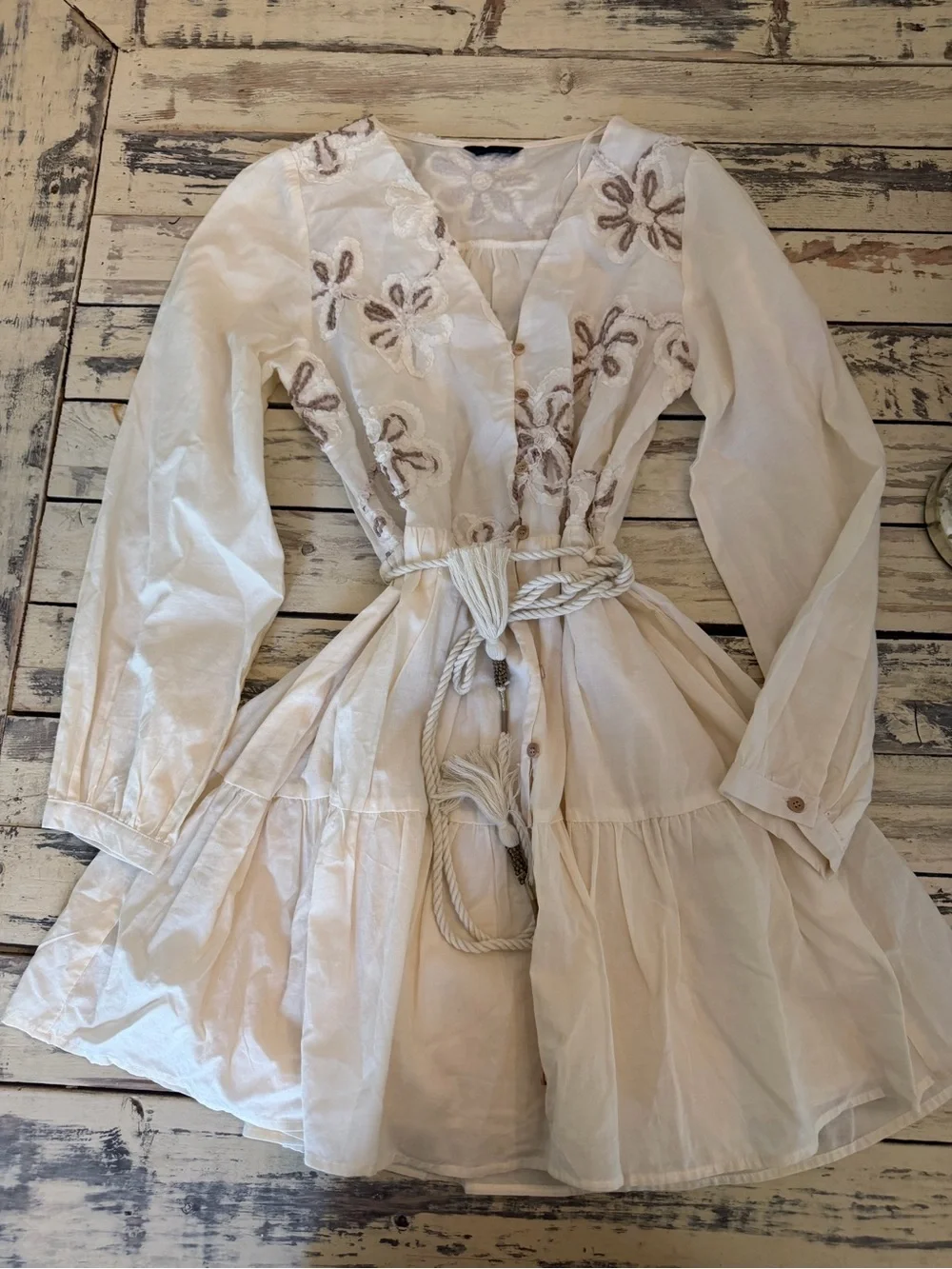 Zara | Dresses | Zara Embroidered Textured Dress | Poshmark